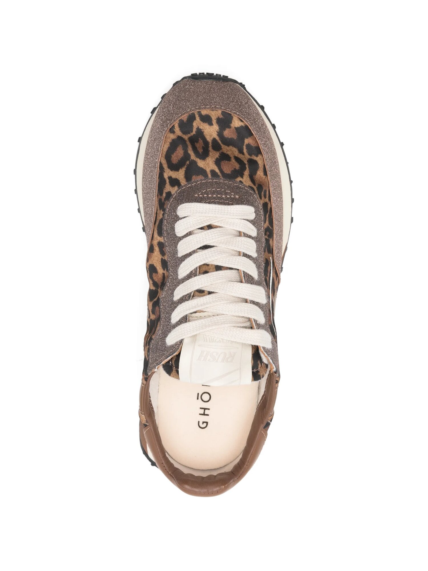 Кроссовки GHOUD Leopard-print lace-up sneakers, размер 39, коричневый — фото 1
