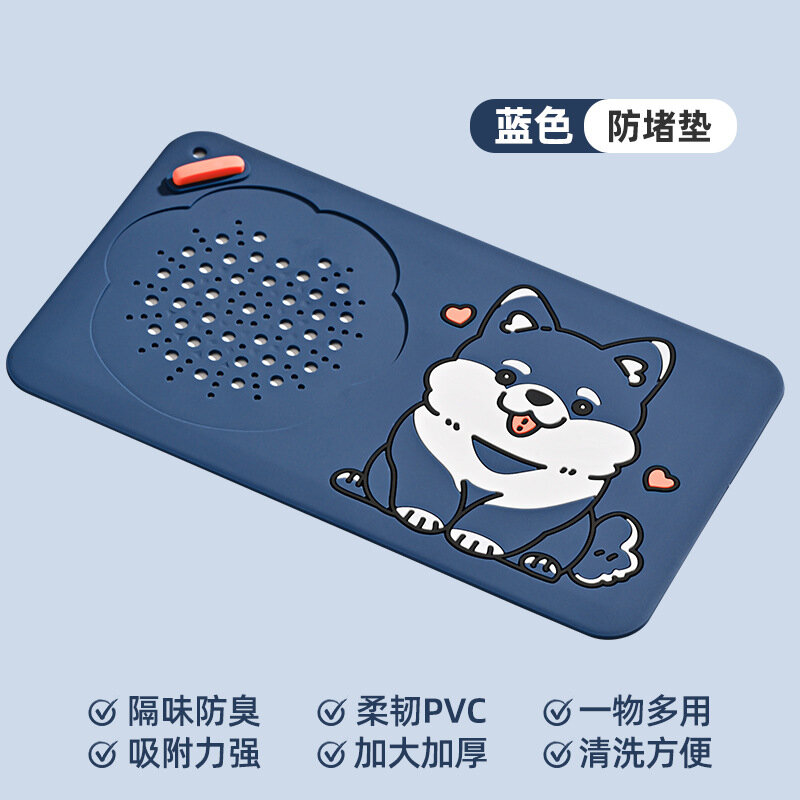 Прямоугольная крышка для сливного отверстия в ванной, защита от запаха, защита от насекомых, кухня, ванная, туалет, милый мультяшный силиконовый стикер для сливного отверстия