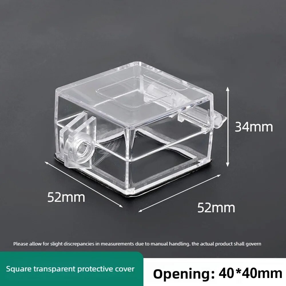 Прозрачный защитный чехол для кнопок 40/50/60 мм 40x40mm