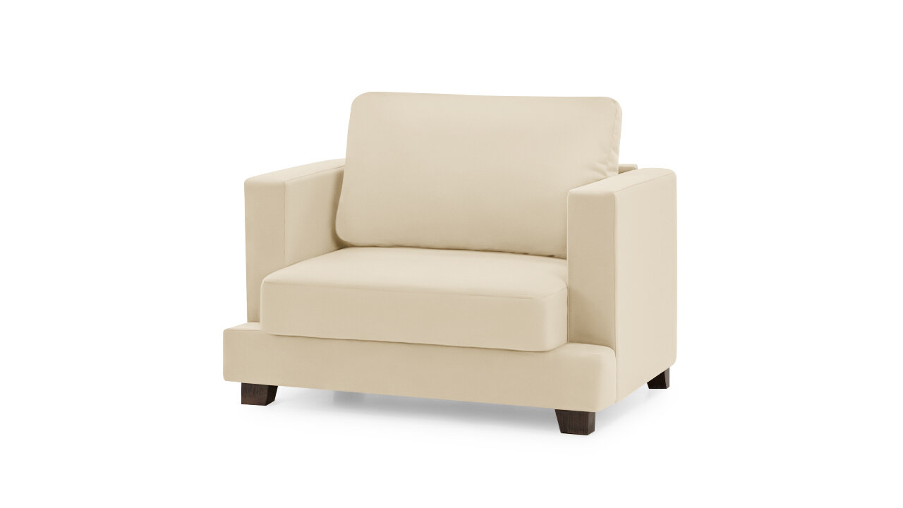 Кресло Плимут Vivaldi 03 NEW 116x108x83 см, бежевый Велюр, нераскладной GOODFORM