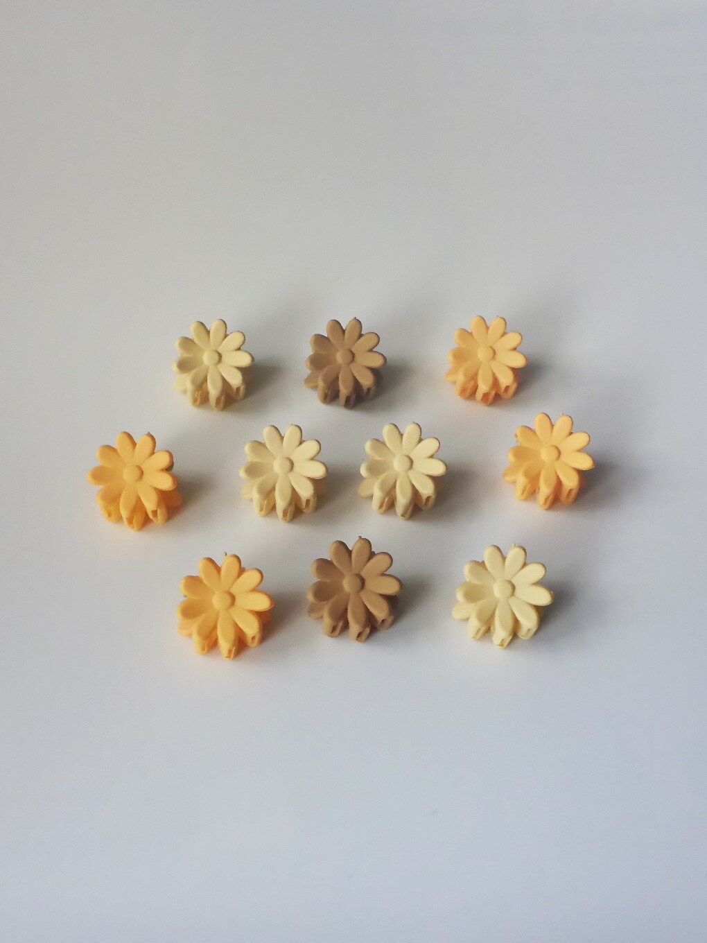 Заколка, зажим, краб, аксессуар для укладки волос цветы коричневые