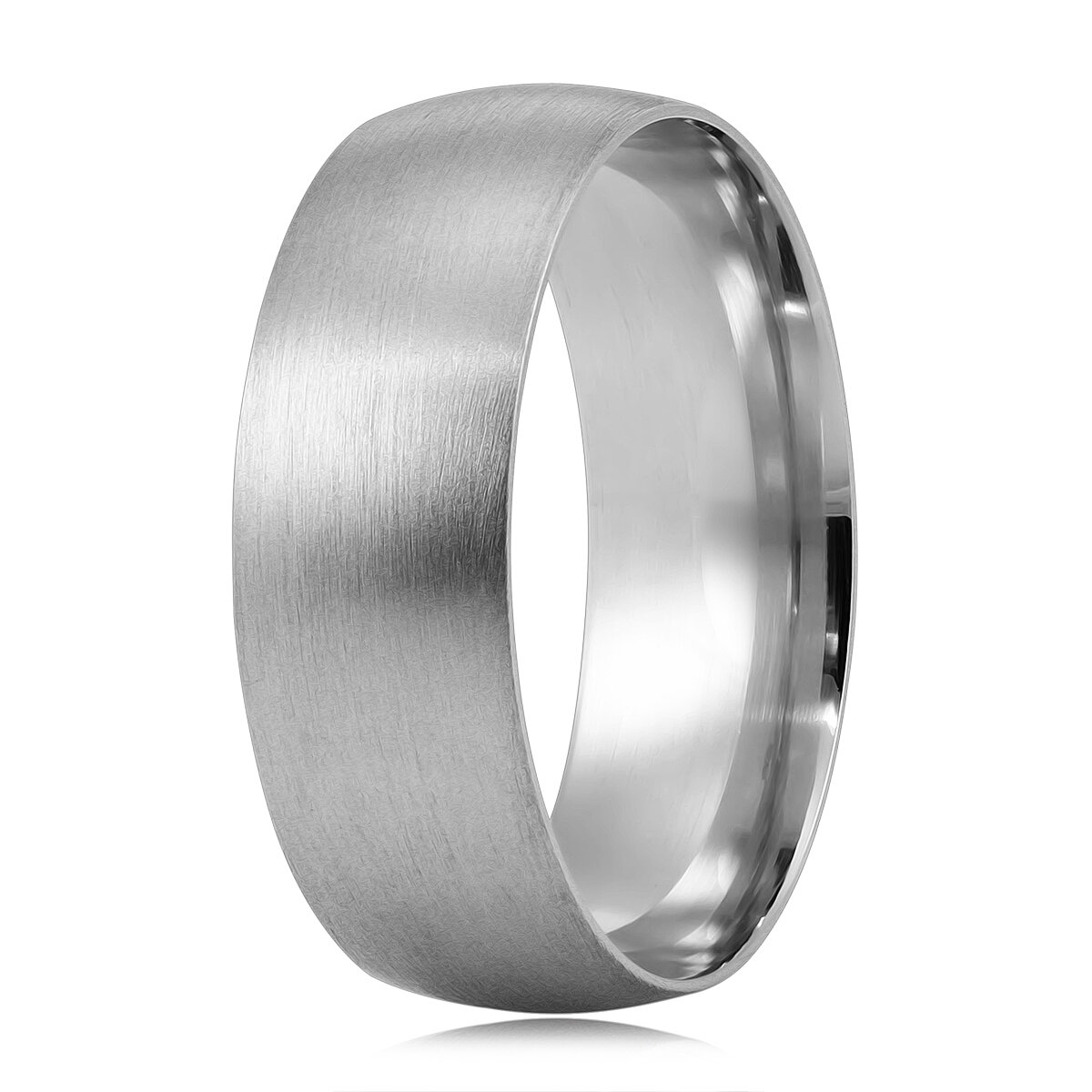 Кольцо обручальное, серебро, 925 проба, родирование