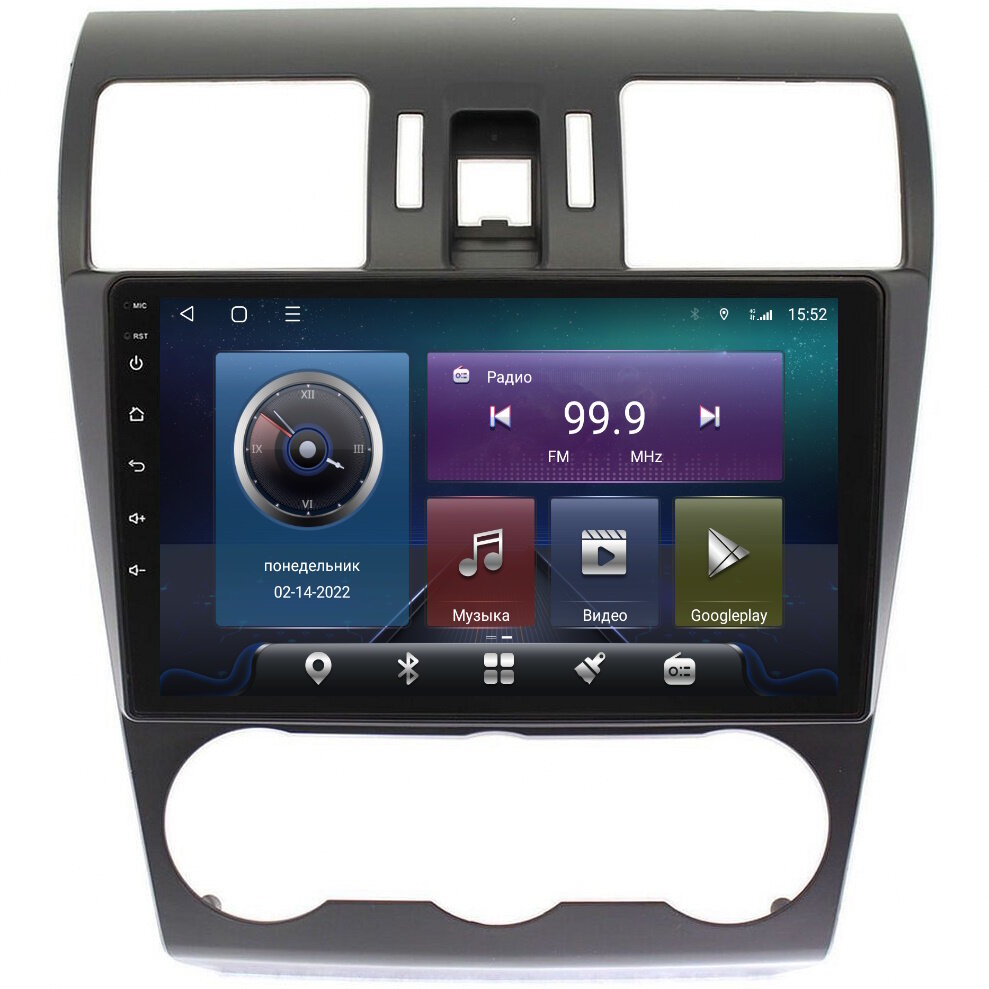 Магнитола CRS-300 Субару Форестер 4 (дорестайлинг), Subaru Forester SJ 2012-2015, Impreza 4, XV 2011-2015 - Android 13 - Процессор 8 ядер - Память 6+128Gb - Carplay - DSP 36 полос - 4G(Sim)