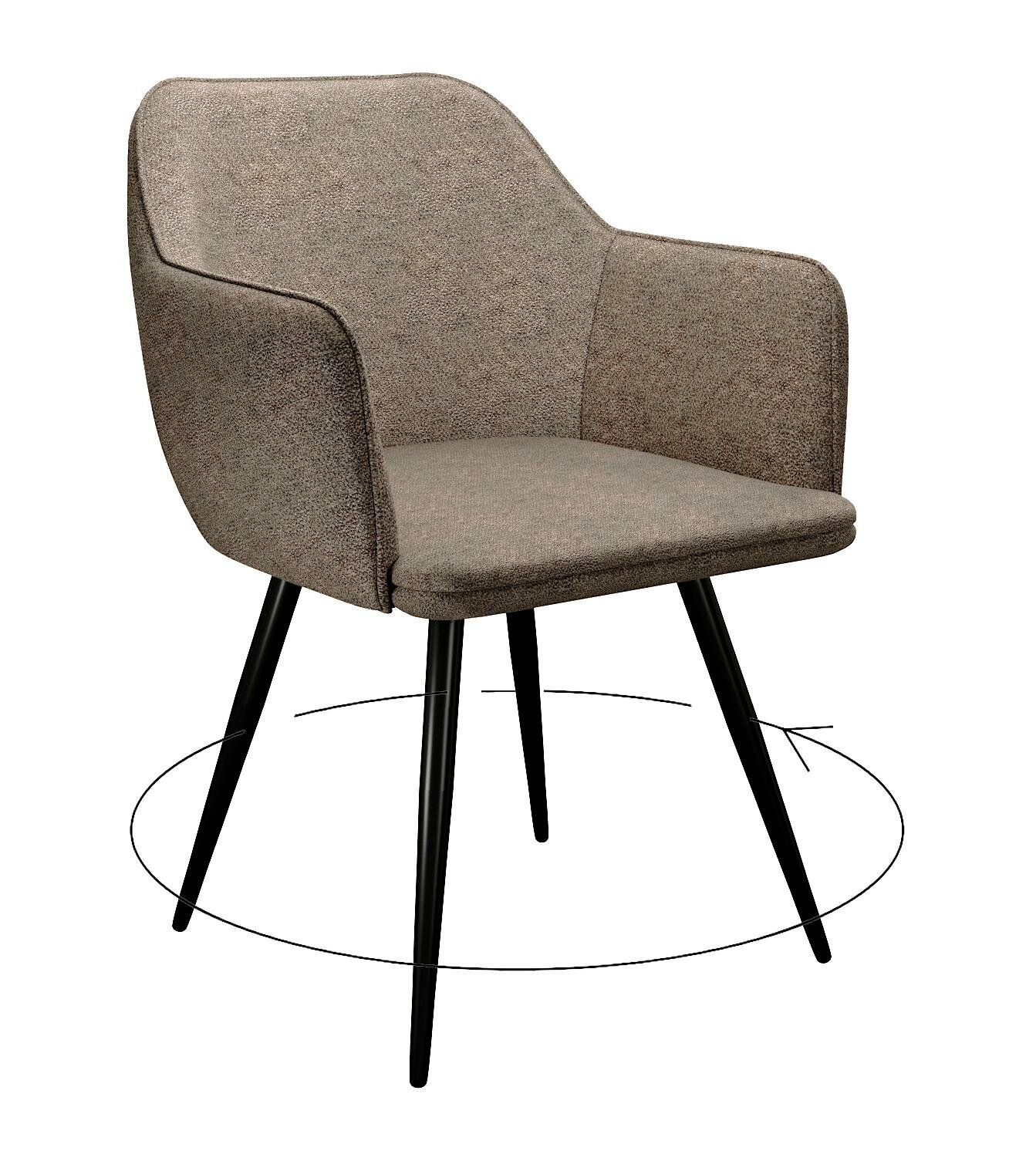 Стул DikLine 277 поворотный NS05 CAPPUCCINO, ножки черные