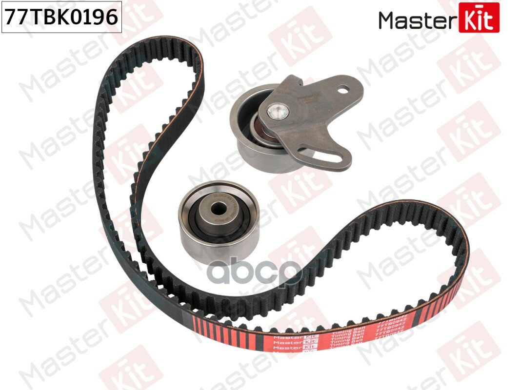 Ремень ГРМ + 2 ролика MasterKit арт. 77TBK0196
