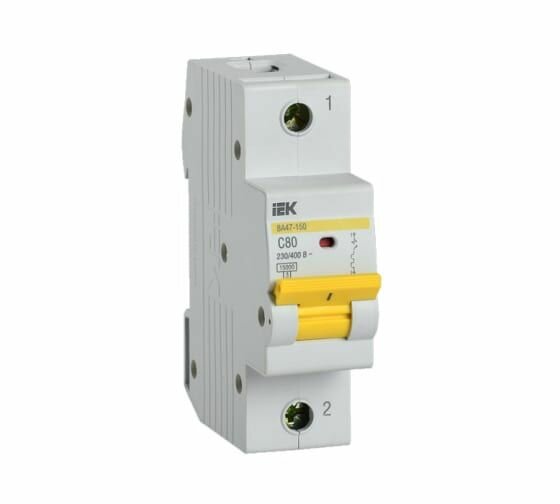 Автоматический выключатель ВА47-150 1Р 80А 15кА х-ка C, IEK