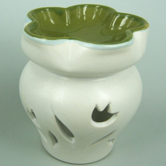 Аромалампа ваза С цветами (керамика, 11,5 х 9,5 см.), 1 шт.