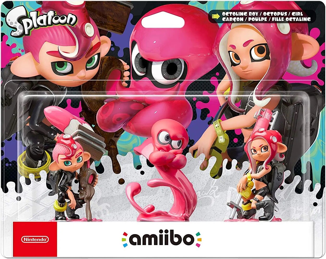 Фигурка amiibo Набор из 3-х фигурок Splatoon 2 Triple Set (Octoling Boy, Octopus, Girl) (коллекция Splatoon)