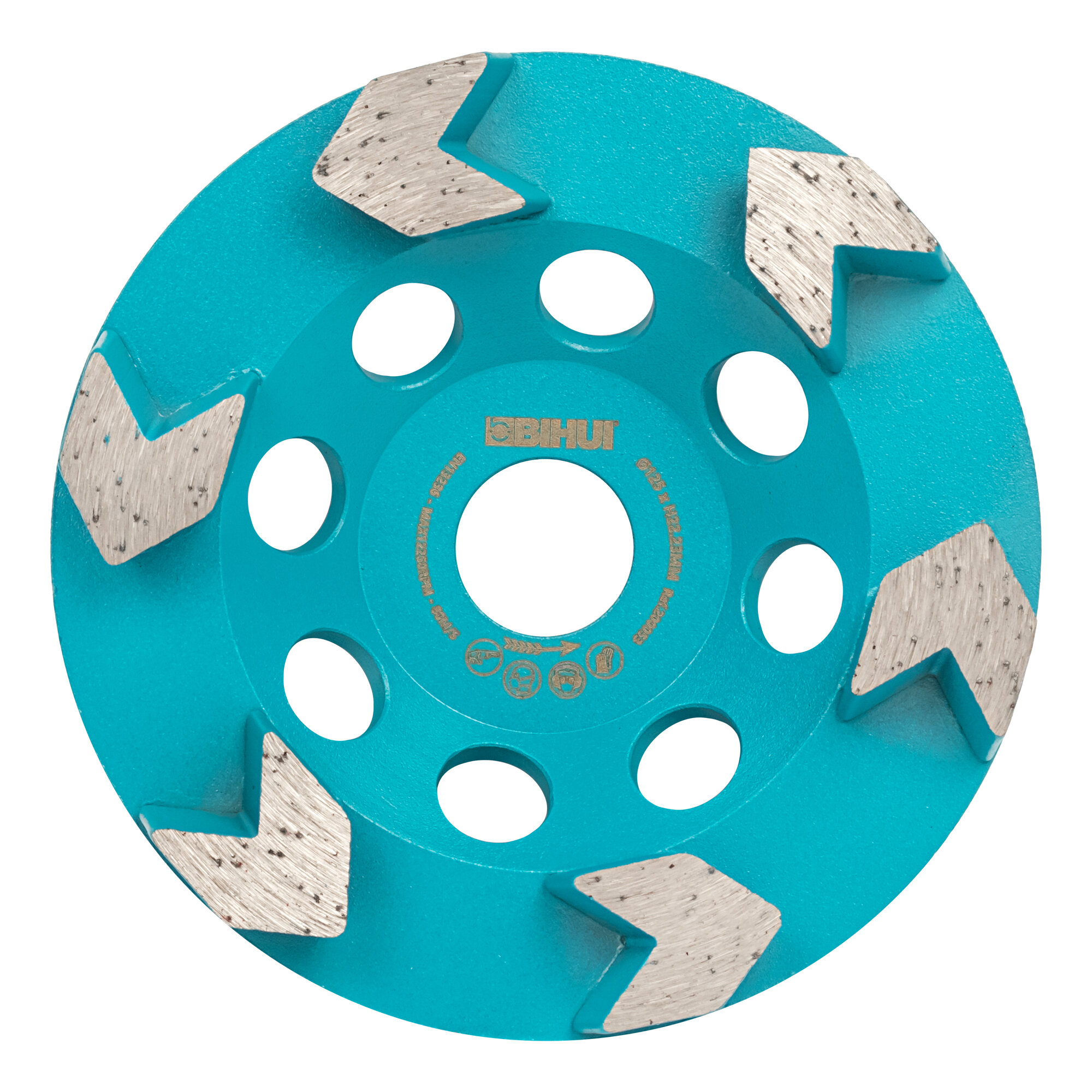 Чашка алмазная BIHUI ARROW, Ø 125мм, зерн.#35-40, высота алмазного слоя-10мм, арт. DCWA5