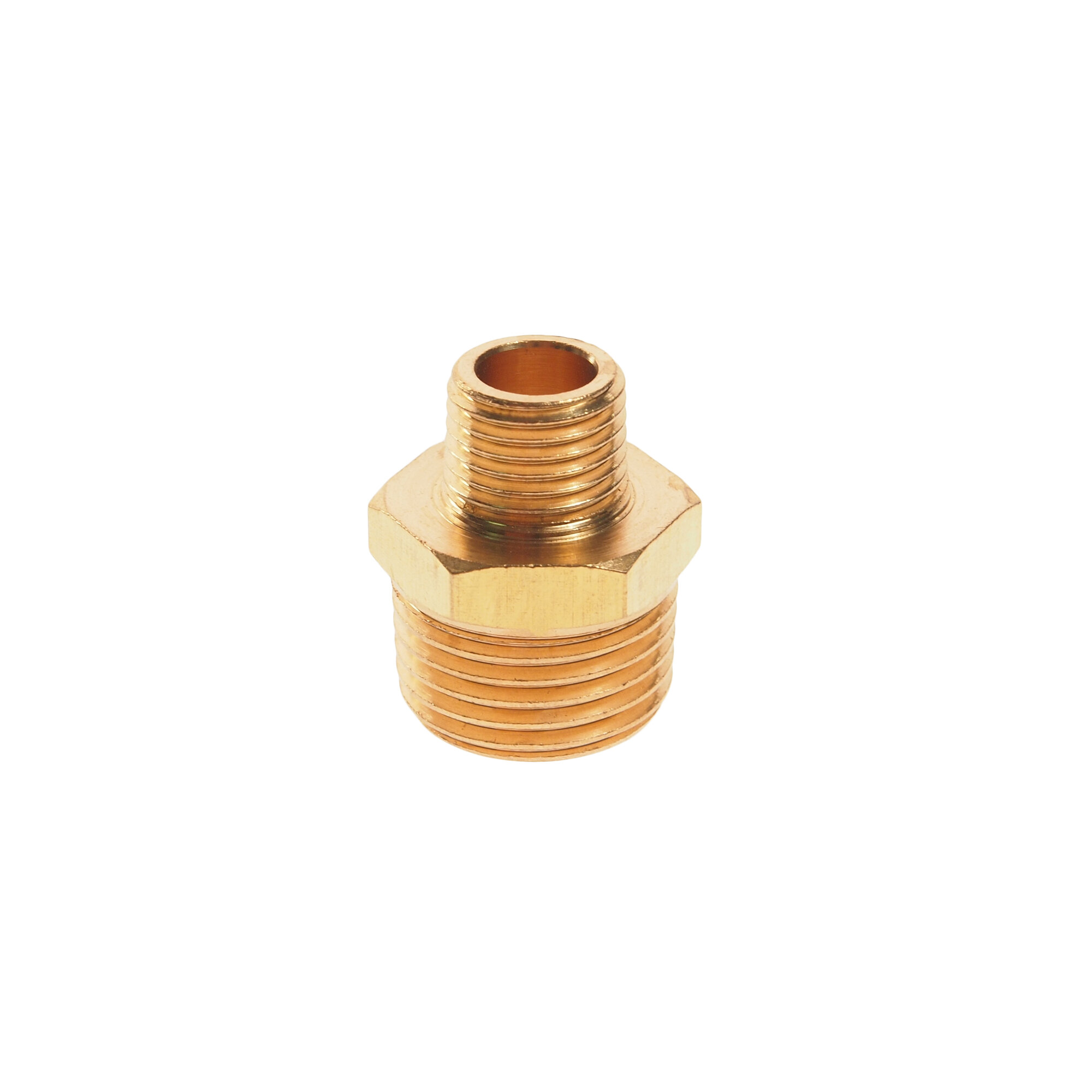 Соединитель резьбовой ER-MM08/04: наруж. резьба 1/2"x1/4" эврика