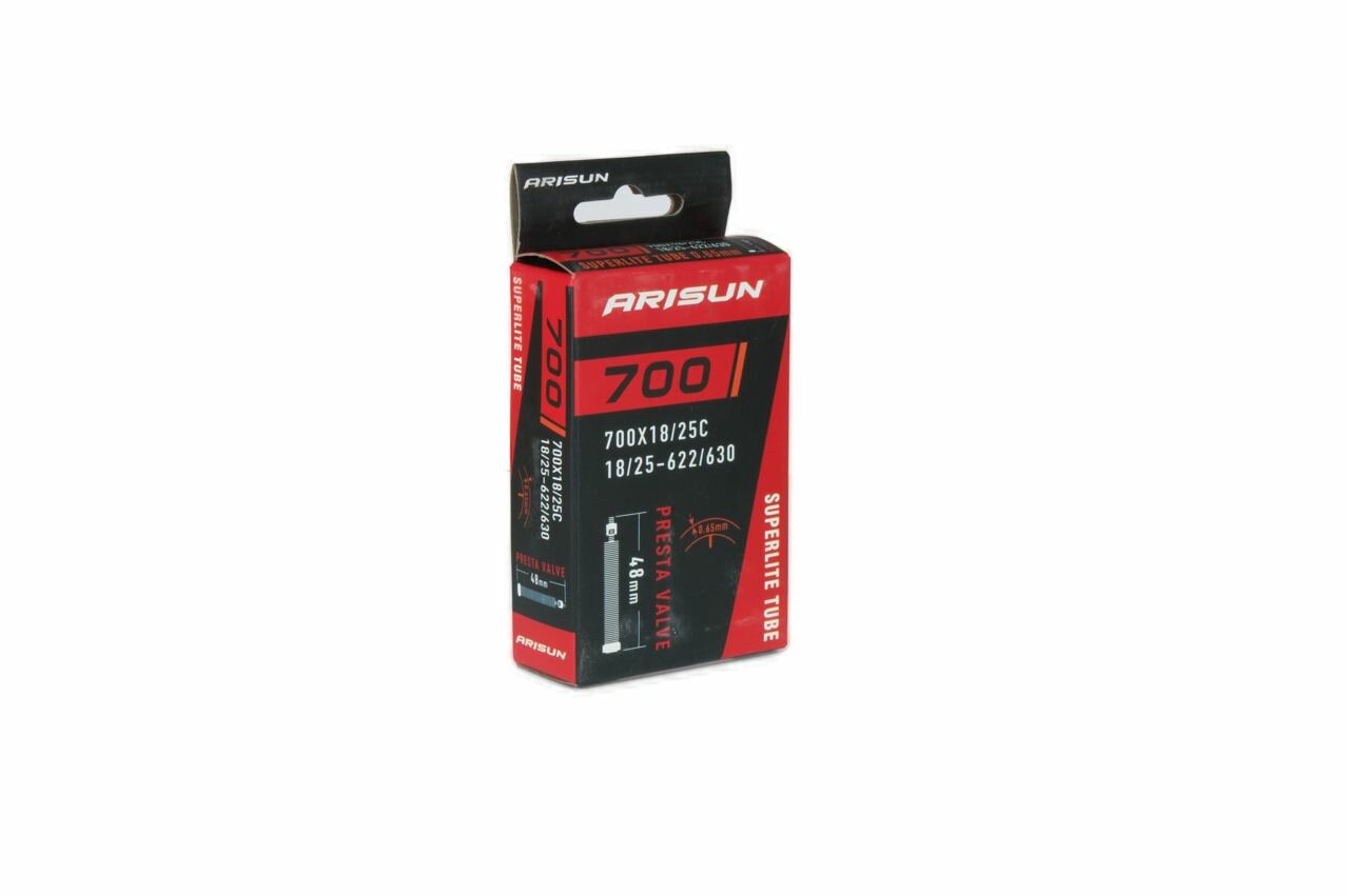 Камера ARISUN SUPERLITE 700x18/25C (18/25-622/630) FV 48мм бутиловая 0.65мм