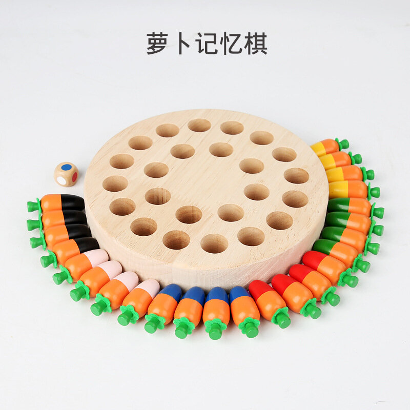 Деревянная игра на память с редисом и грибами, игра на вытягивание редиса, детская образовательная игра для раннего развития, интерактивная настольная игра в шахматы