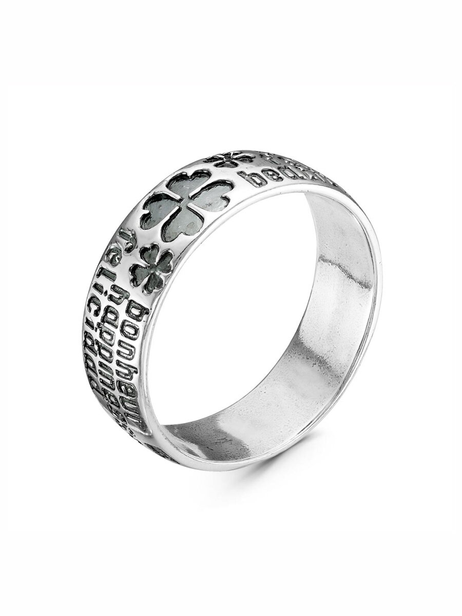 Кольцо, серебро, 925 проба, оксидирование