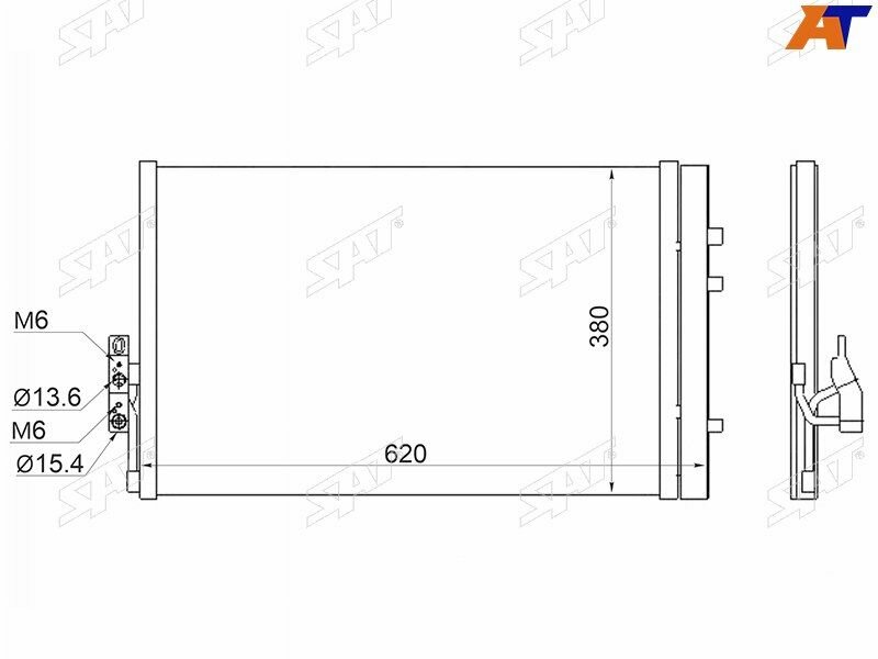 . SAT Радиатор кондиционера для BMW X3 10-17 / X4 14-18