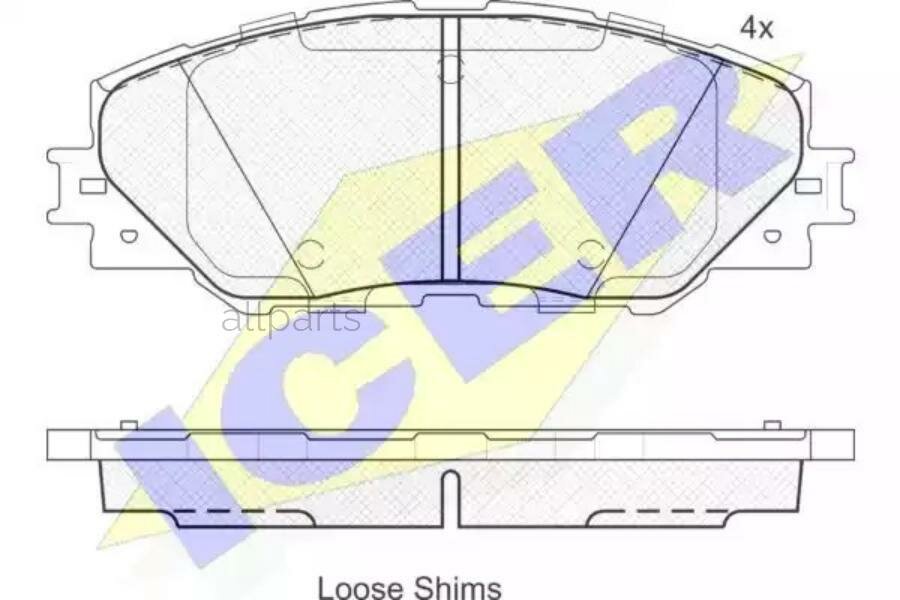 ICER 181762 Тормозные колодки