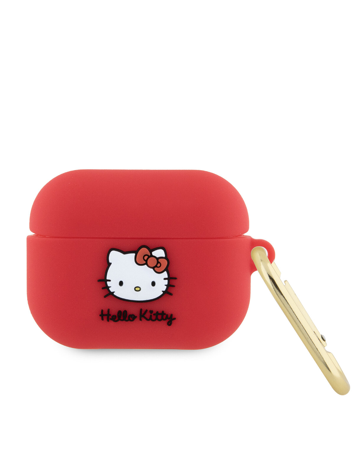 Hello Kitty для Airpods Pro чехол Liquid silicone 3D Rubber Kitty Head Fuchsia