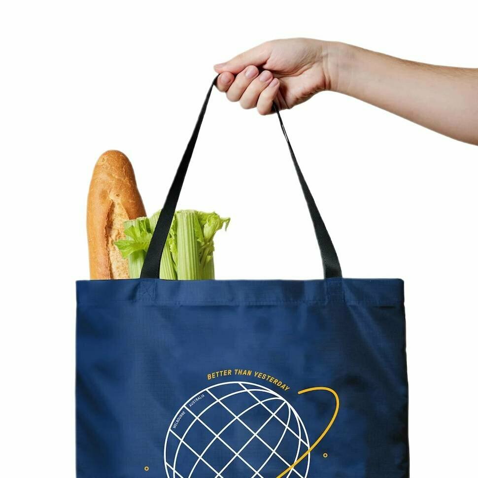 Сумка тоут Orbitkey Сумка Orbitkey Foldable Tote Bag, фактура гладкая, синий — фото 1