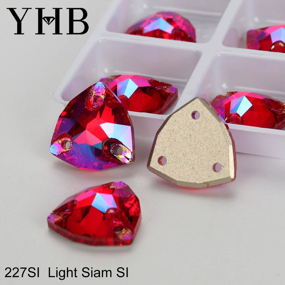 Стразы YHB 12 мм, 227SI Light Siam SI, 28 шт