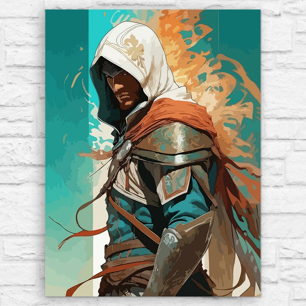 Картина по номерам на холсте игра Assassins Creed (PC, PS, XBOX, SWITCH) - 15734 30x40 В