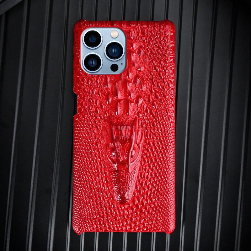 Чехол Jundong 3D Leather, для iPhone 11 Pro, натуральная кожа, красный