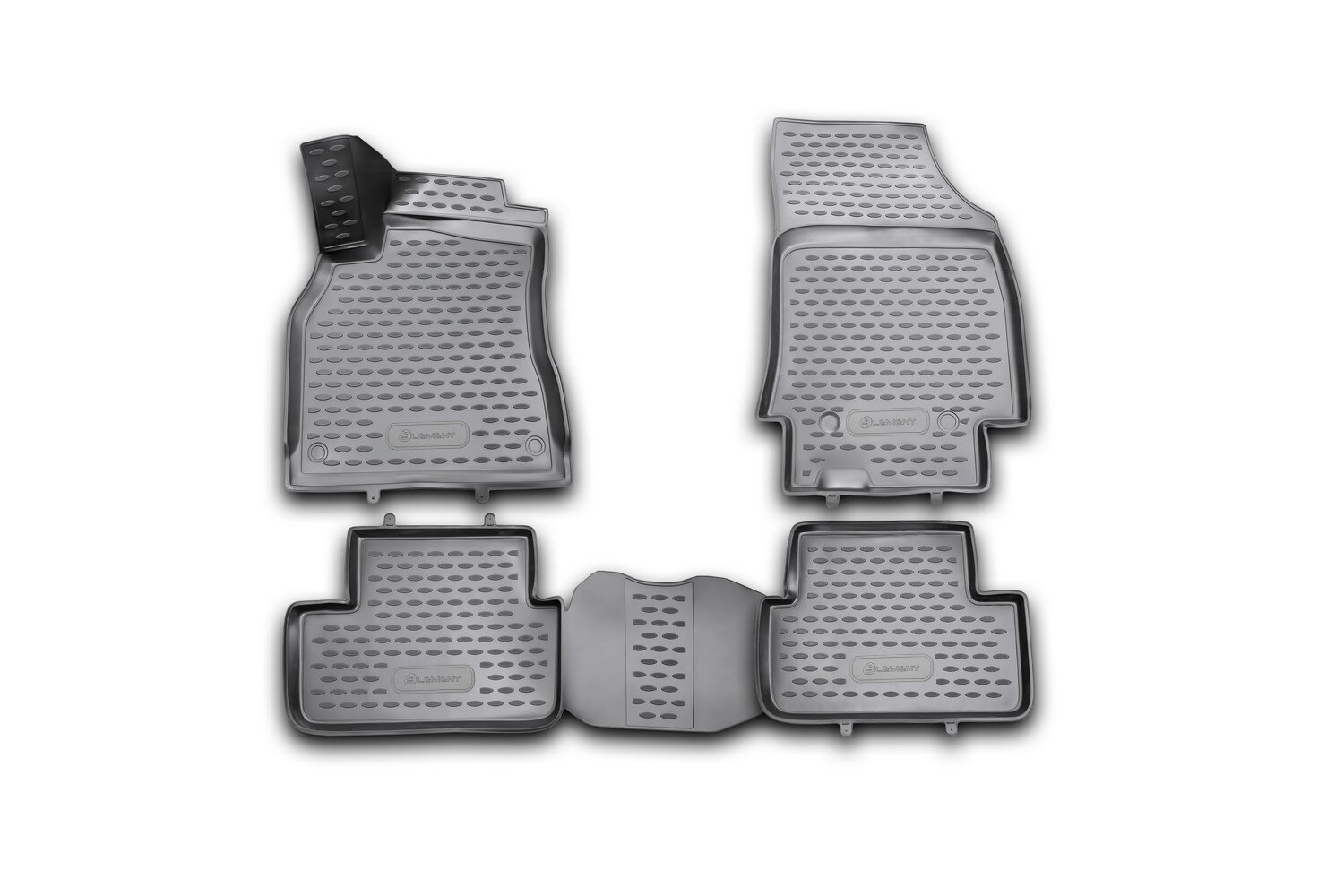 Коврики в салон 3D для RENAULT Fluence 2010-н. в. Element 4 шт. черный полиуретан, NLC.3D.41.19.210K