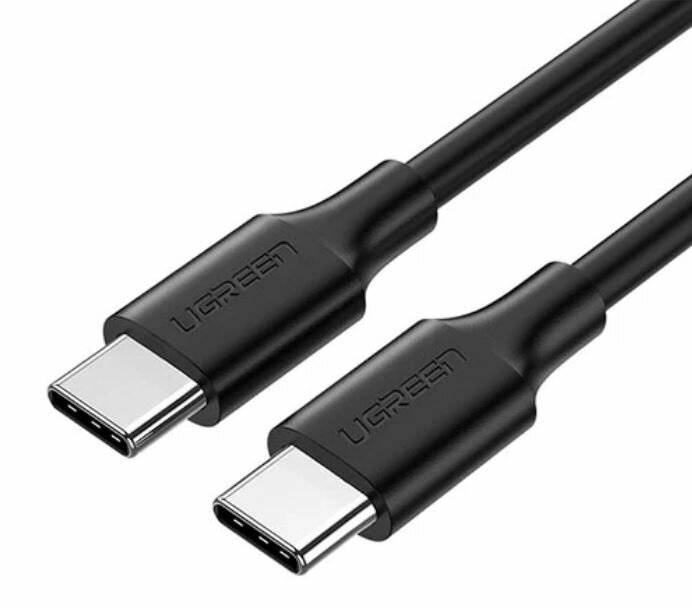 Кабель UGREEN USB-C to USB-C для зарядки и передачи данных, 3A, черный, 1 м, US286 (50997)