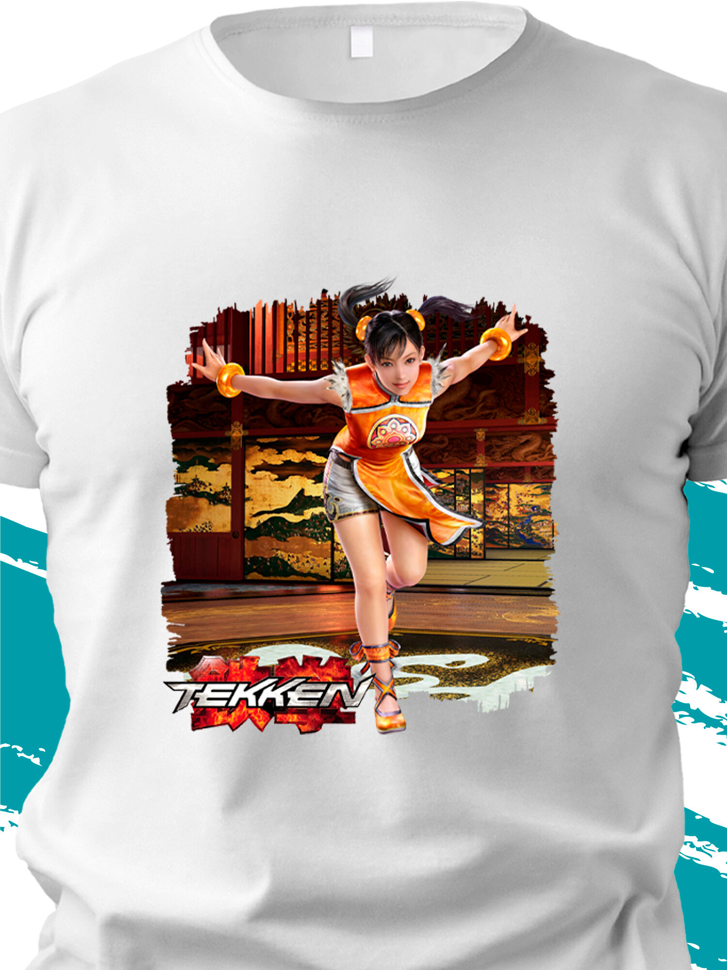 Футболка PhilShop Теккен Tekken, размер 8XL, белый — фото 1