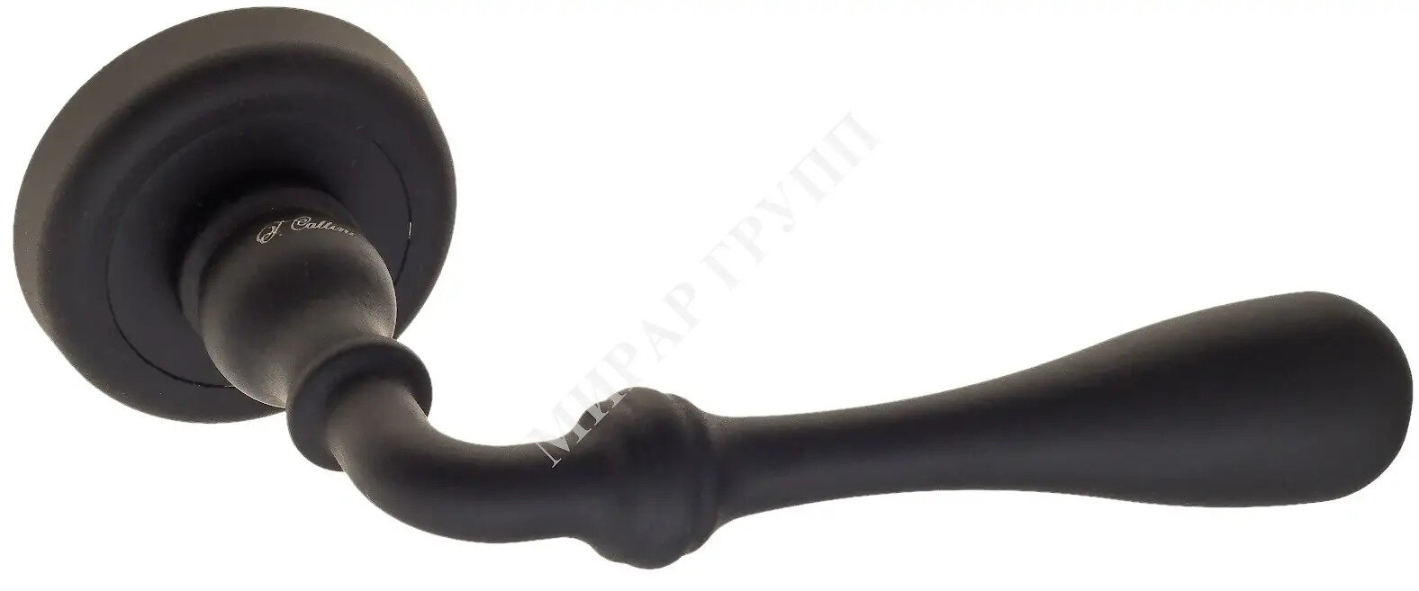 Дверная ручка Fratelli "RETRO" D1 на круглой розетке черный