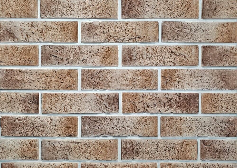 Декоративный Кирпич Русский Камень Петровский Аликанте Артикул 12.21 Ш25.2хВ6.7хТ1.1 см 1м2.