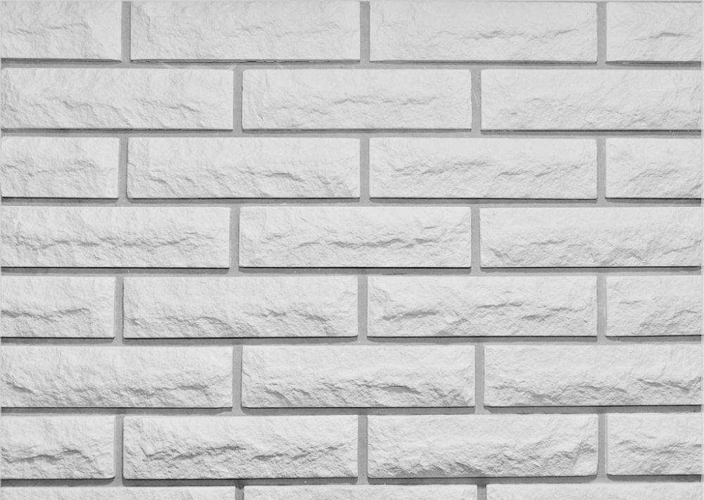 Декоративный Кирпич Русский Камень Каменный Белый Артикул 11.04 Ш25хВ6.5 1м2.
