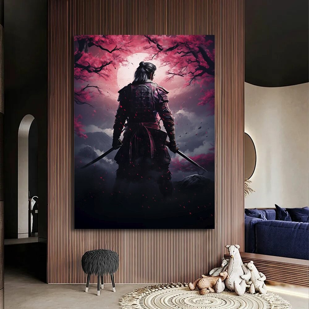 Картина самурай, картина в японском стиле, 20х30 см.