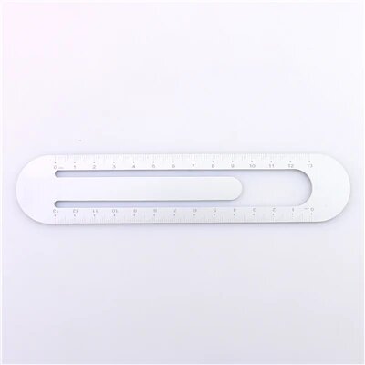 Металлическая линейка TUTU 13 см Белый, Светло-серый