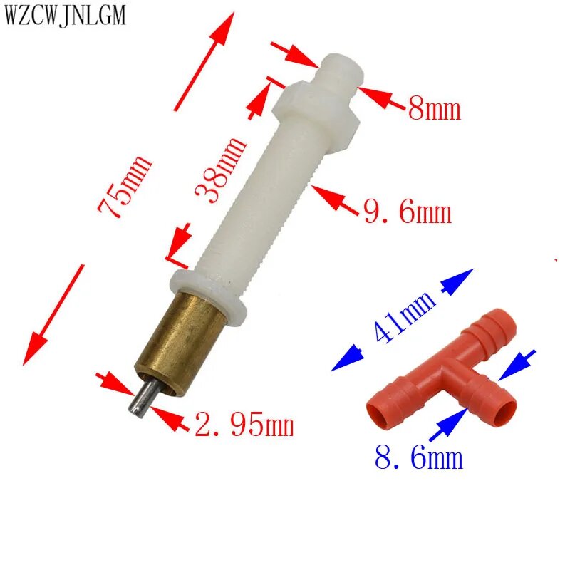 Автоматическая поилка для кроликов, капельная поилка из меди, длиной 8 мм, аксессуары для питьевой воды для кроликов, страусов
