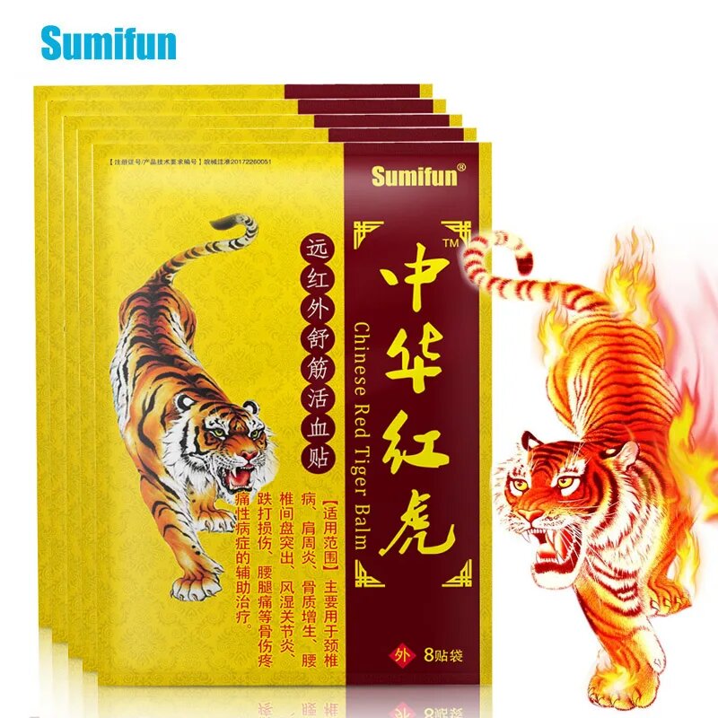 Sumifun тигровый бальзам обезболивающие пластыри 24 шт