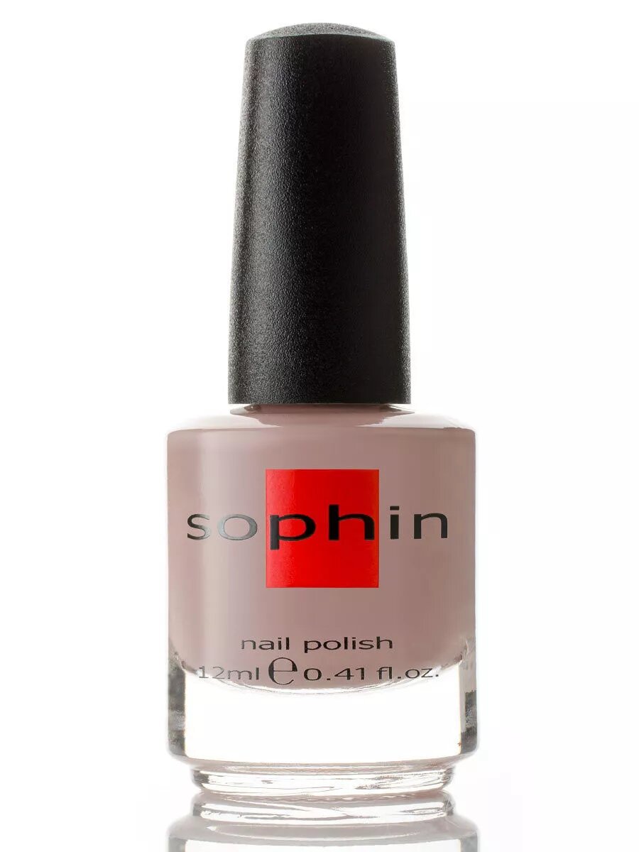 Лак для ногтей Sophin №305, для маникюра и педикюра, нейтральный серо-бежевый "гель-эффект", 12мл