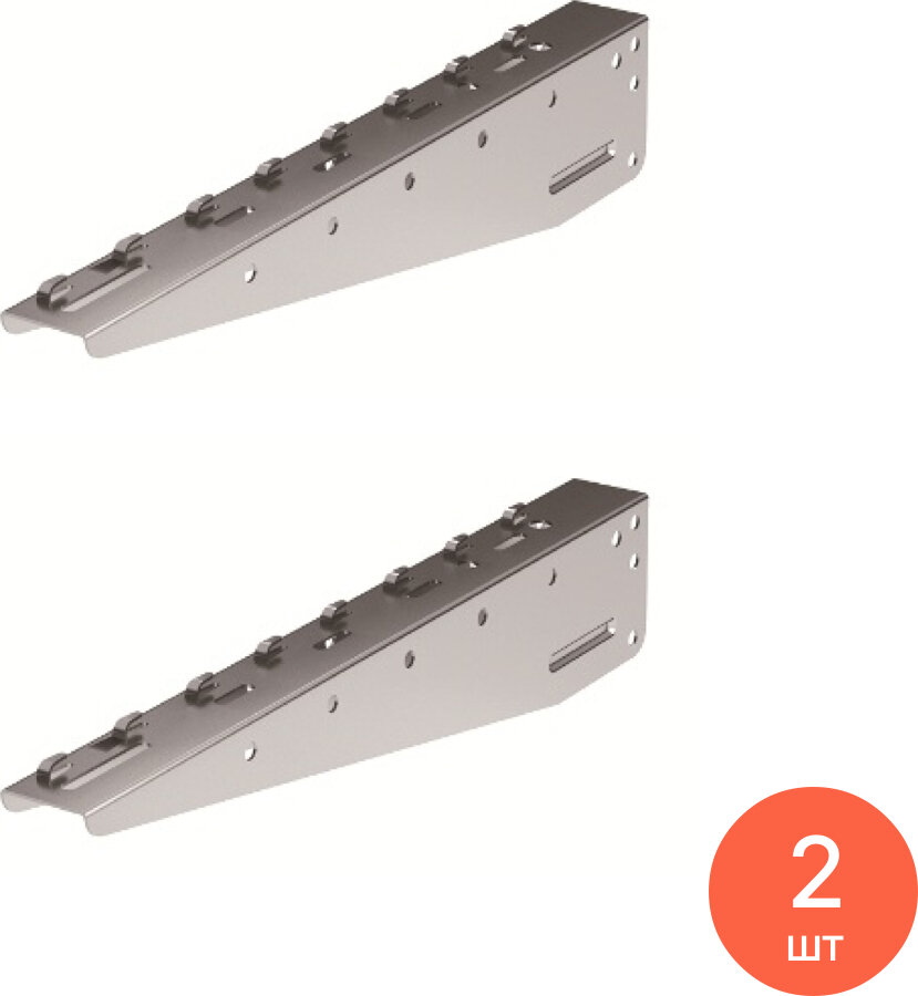 Консоль для кабельных лотков DKC / ДКС BM FC34182 для безвинтового монтажа, толщина металла 1.5мм, длина основания 200мм / крепеж (комплект из 2 шт)