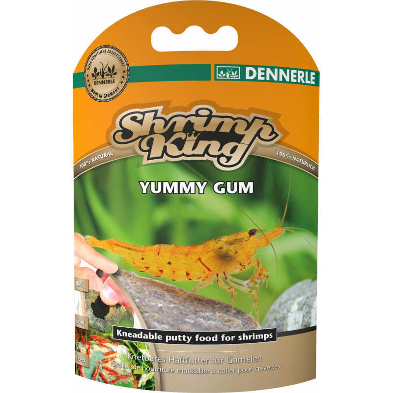 Dennerle Shrimp King Yummy Gum — натуральная жвачка для креветок, 50 г