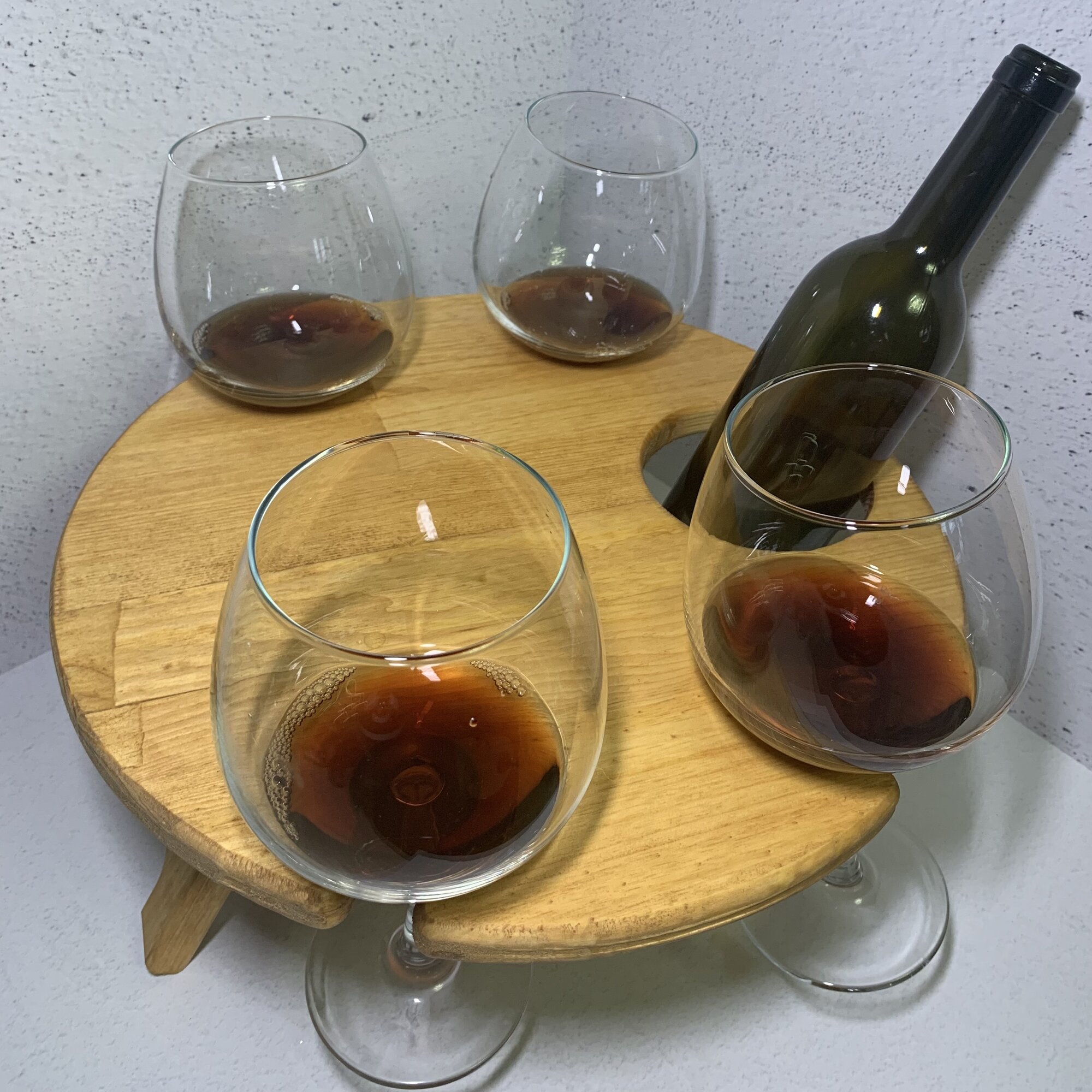 Винный столик-поднос, поднос, сосна, цвет дуб, 34 см, ручки, 1 шт