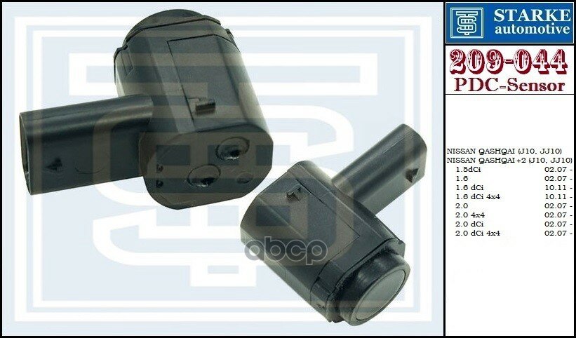 Датчик парковки NISSAN QASHQAI 02.2007-- задний/209-044 28438JE20A 284383ZA0A 209-044 28438JE20A 284383ZA0A STARKE арт. 20.