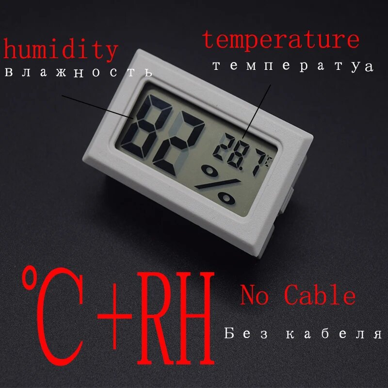 Цифровой термогигрометр без проводов, красный