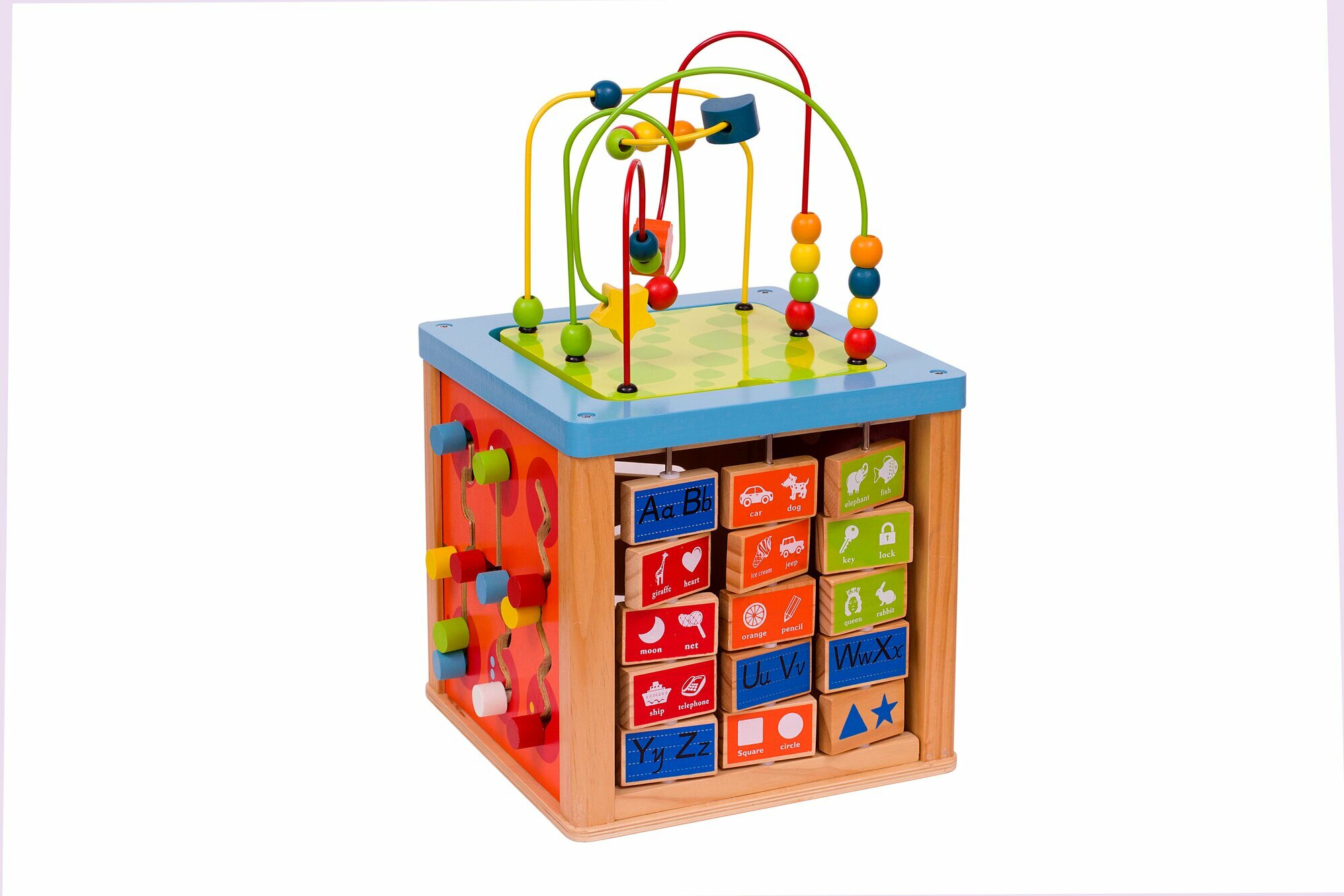 Игровой центр, бизикуб, сортер, лабиринт из дерева 5 в одном