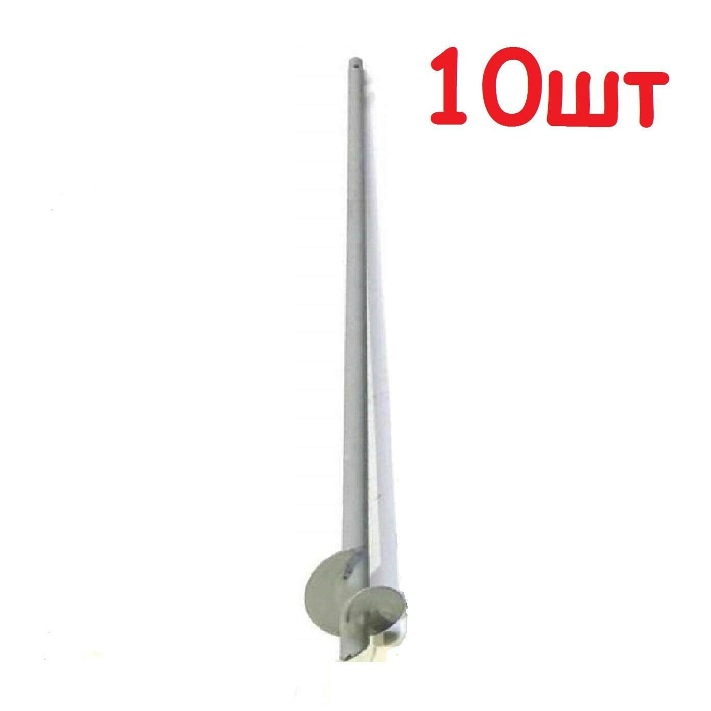 Шнековый анкер Аншнек трубчатый окрашенный 750х16мм, шнек 60мм, 10шт