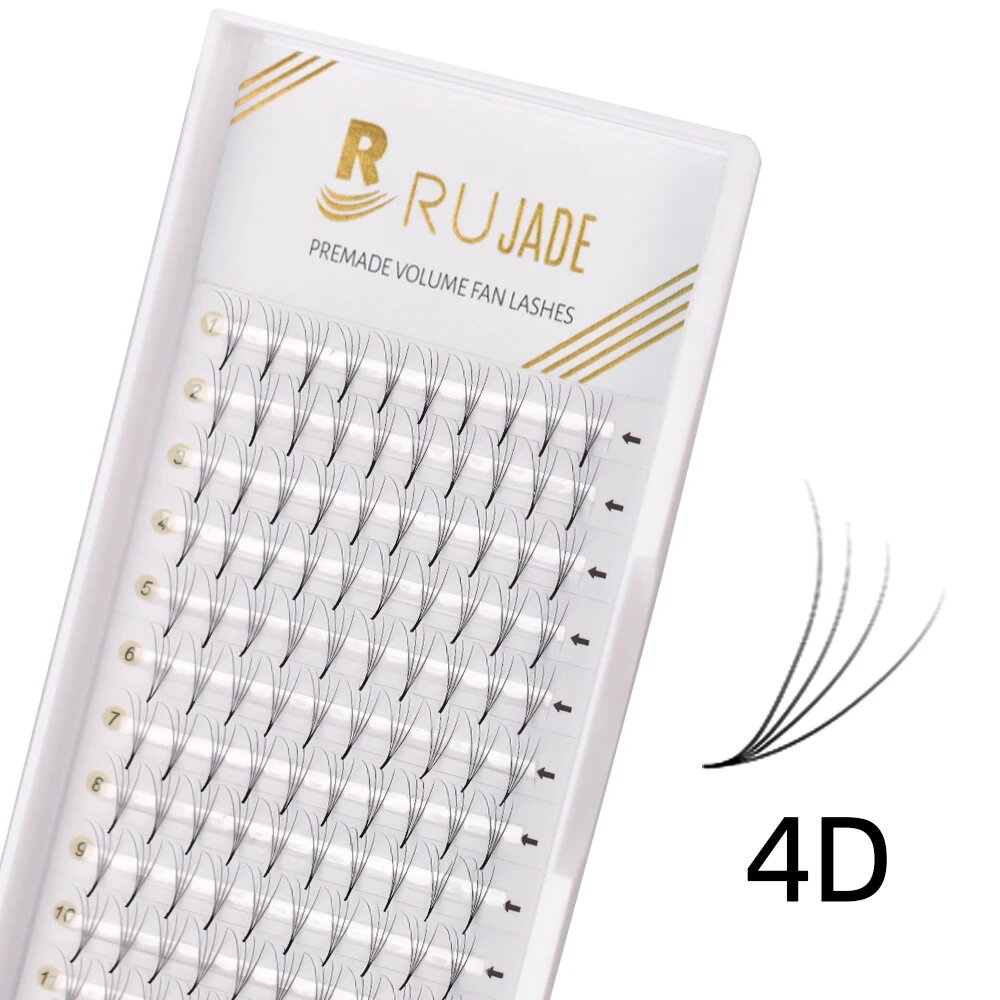 RUJADE 4D ресницы C изгиб 11 мм, 120 веерок