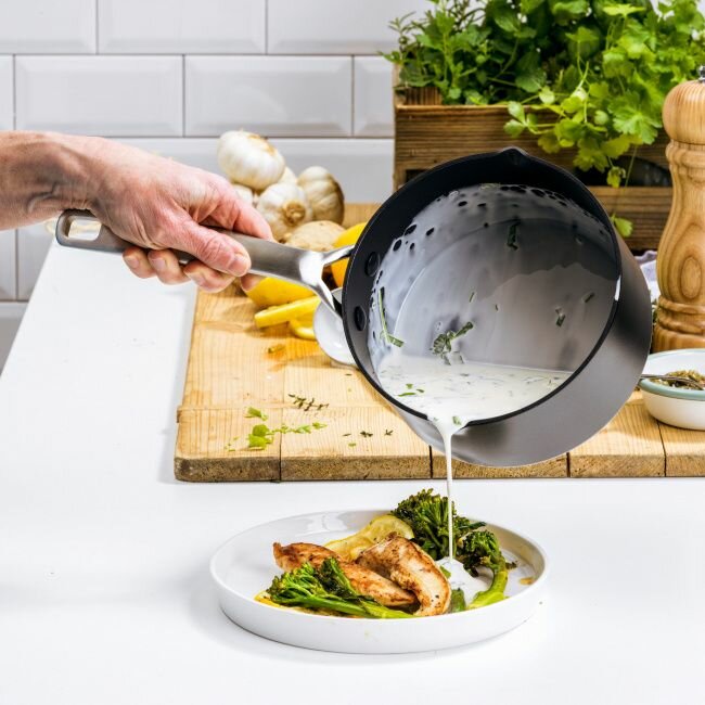 Ковш - GreenPan Copenhagen - из алюминия, 16 см 1,6 л, черный, 4895156669395