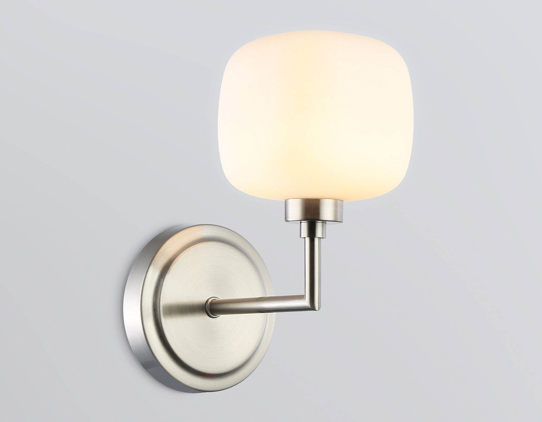 Бра, Настенный светильник, G9 max 40W 195*120*230, сатин никель/белый матовый