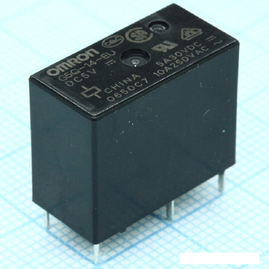 G5Q-14-EU-7-5VDC (10А, один контакт на переключение)