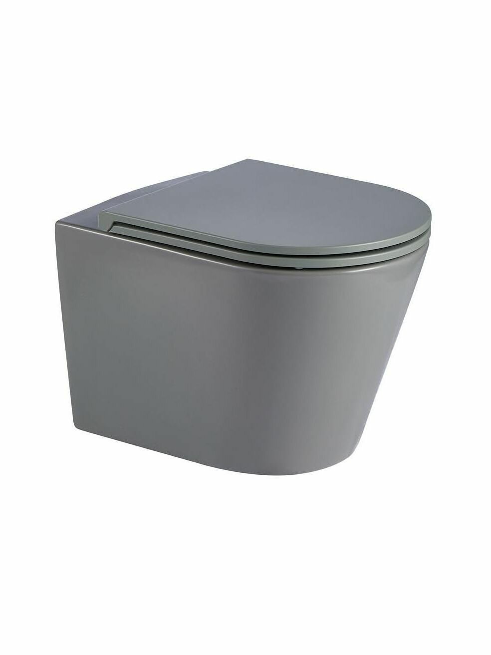 Комплект 6 в 1 WeltWasser: подвесной унитаз SALZBACH 043 MT-GR серый+кнопка смыва BAMBERG CR хром+инсталляция BAMBERG 460