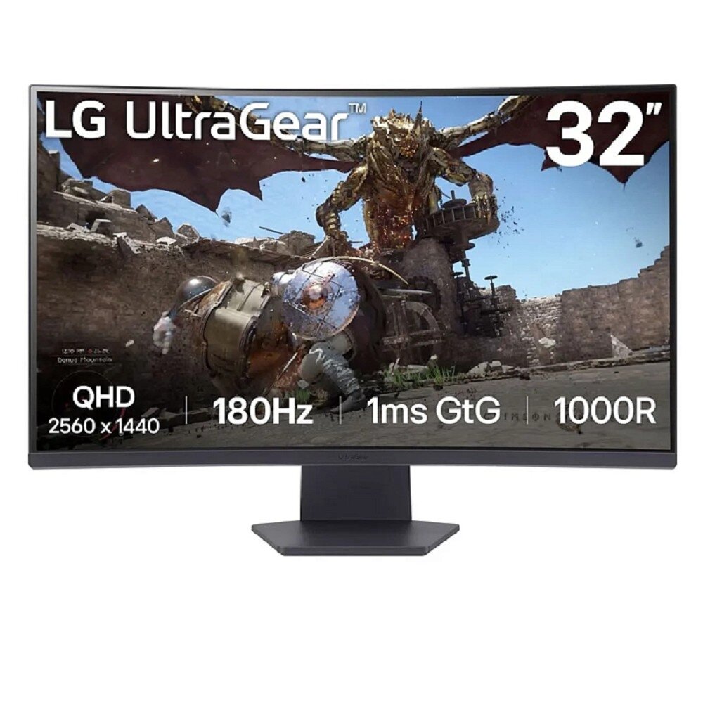 Монитор LCD LG 31.5" 32GS60QC-B UltraGear VA Curved 2560x1440 180Hz