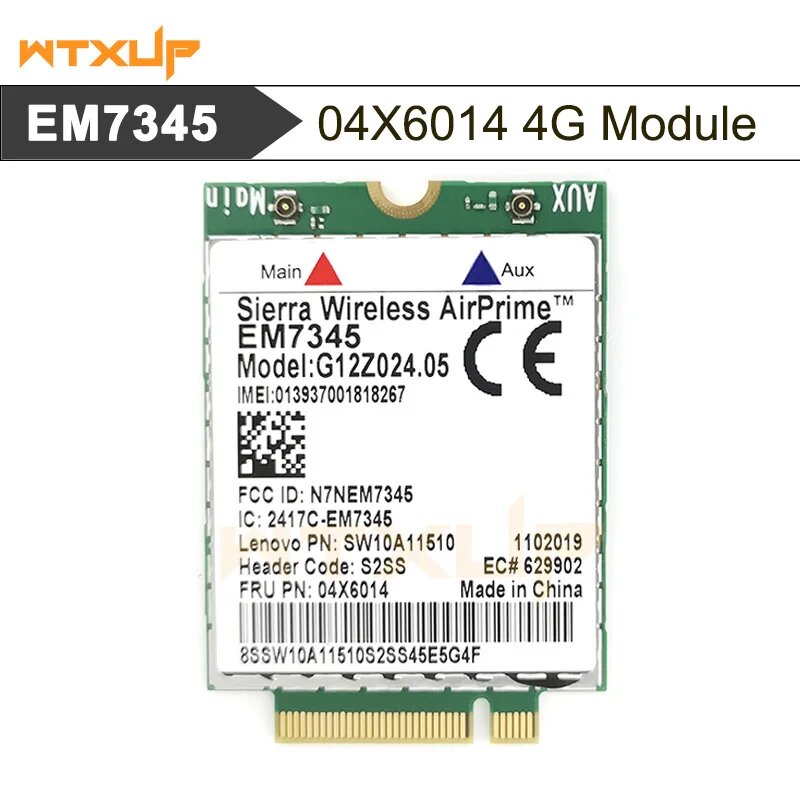 EM7345 FRU 04X6014 LTE/HSPA+ Мобильный широкополосный модуль 4G CARD WWAN для Lenovo Thinkpad T440 W540 T440P X240 L540 X250