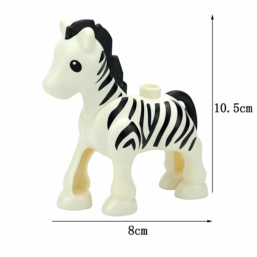 Большой размер строительный блок животные Leduo Белый, Big zebra